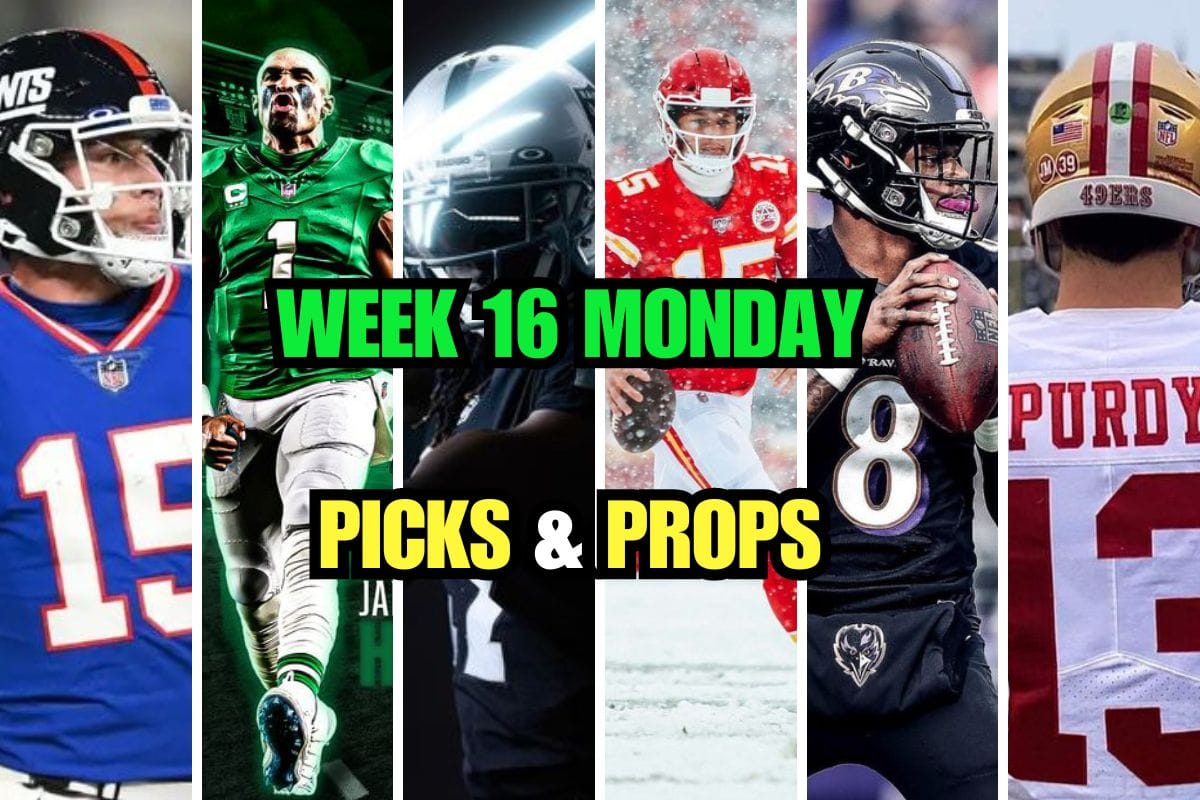 Week 16 NFL Monday: Picks & Player Props!